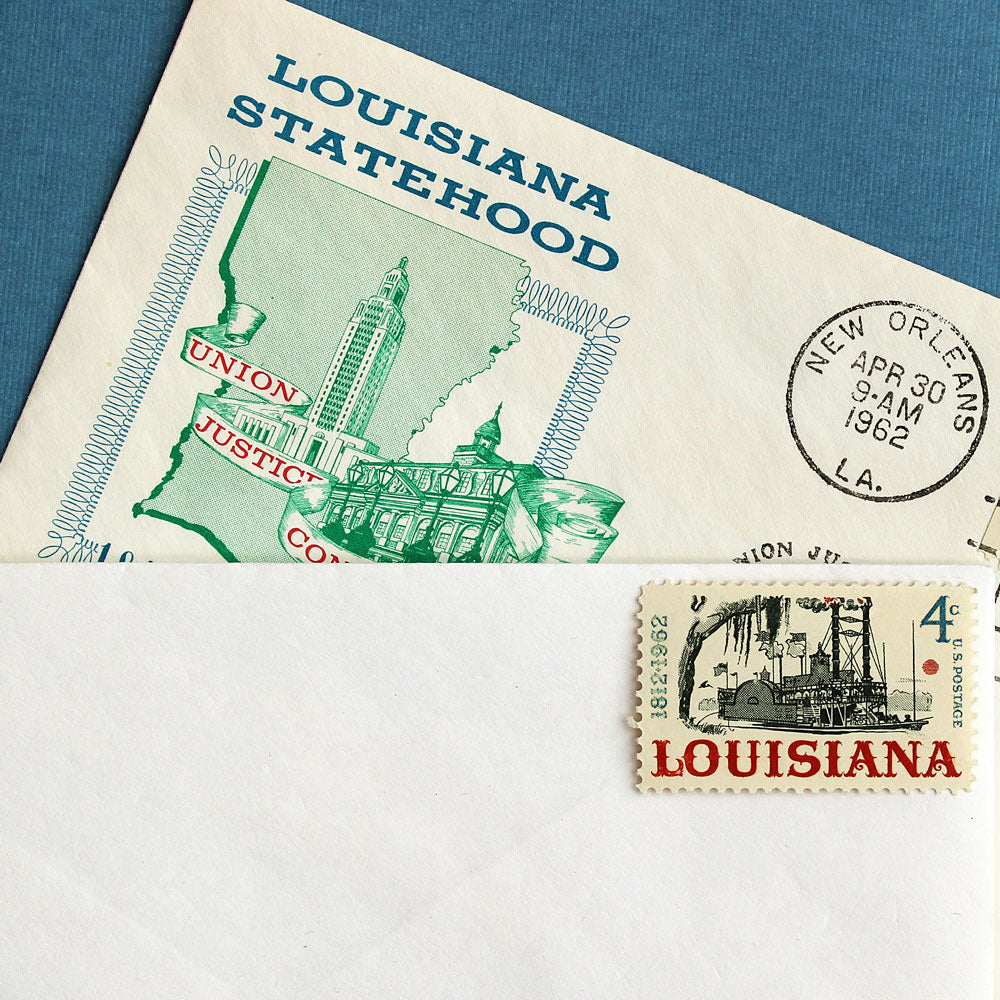 4c Louisiana Stamps .. Vintage Unused US Postage Stamps .. Pack of 10 ...