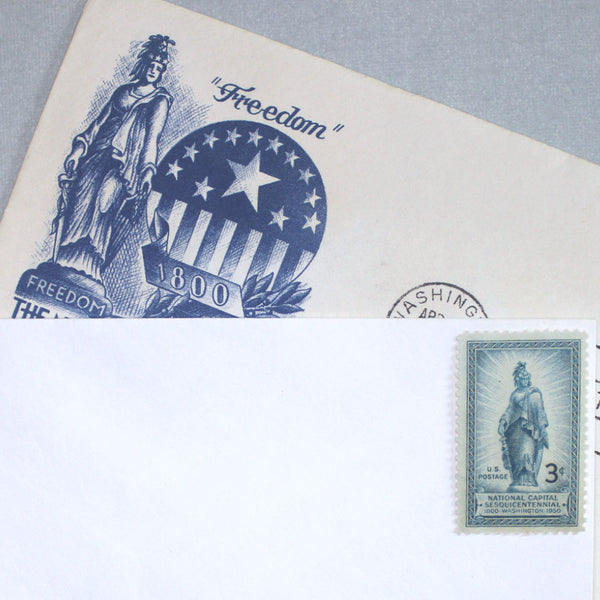 3c Statue of Freedom Stamps .. Vintage Unused US Postage Stamps .. Pack ...