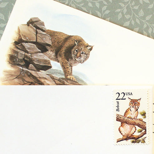 22c Bobcat Wildlife Stamps .. Vintage Unused US Postage Stamps .. Pack ...