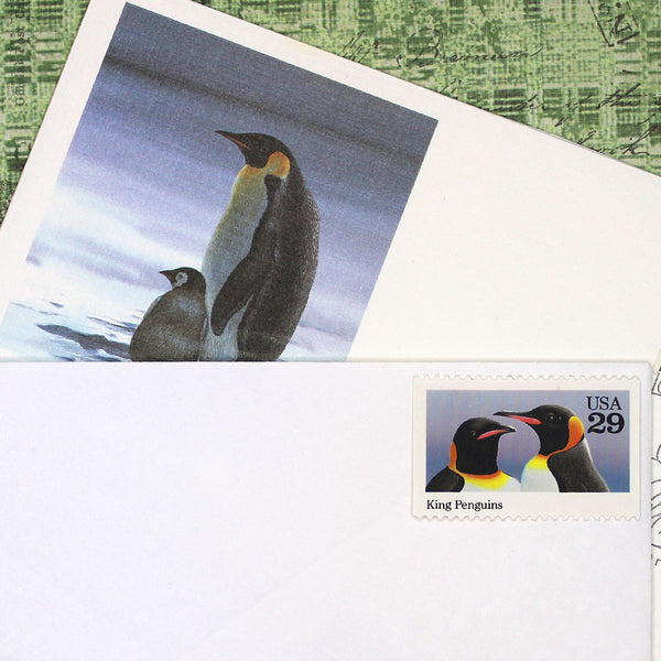 29c King Penguin Stamps .. Vintage Unused US Postage Stamps .. Pack of ...